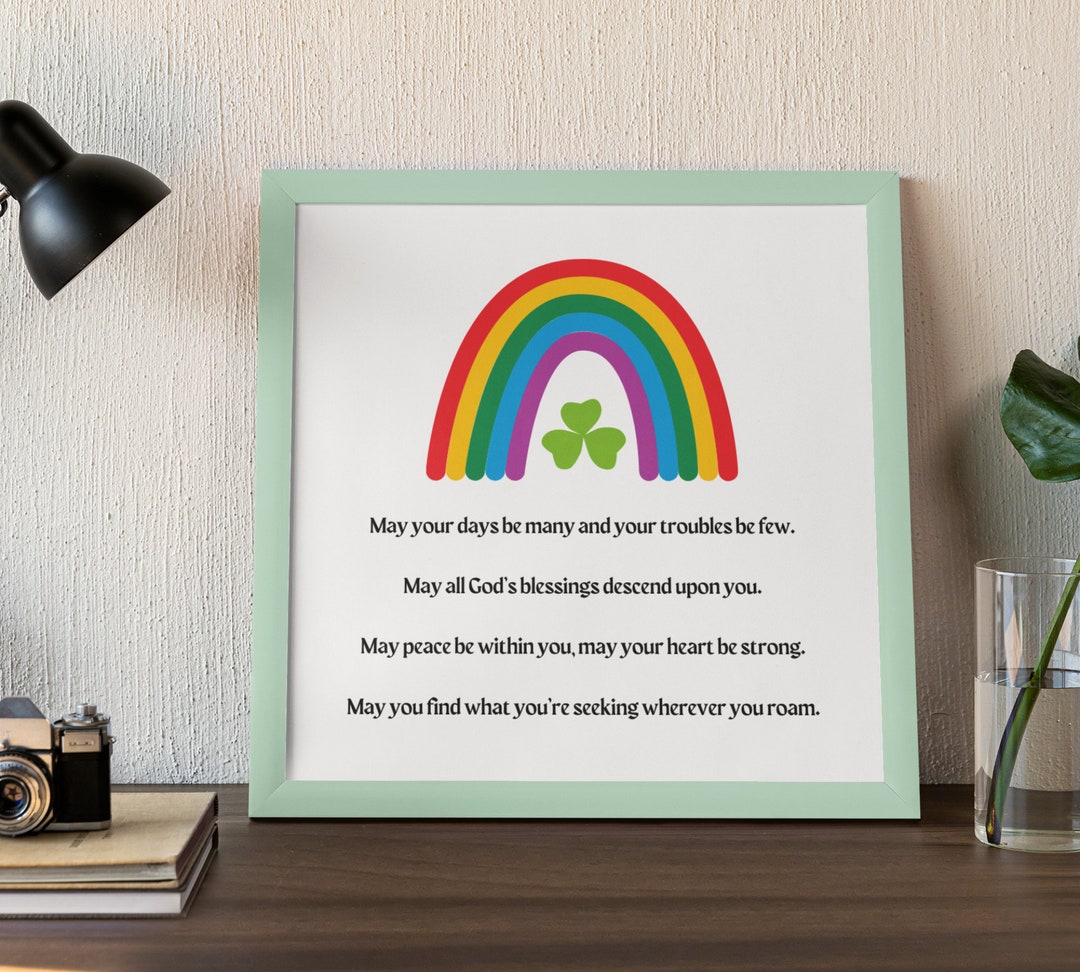 Irish Blessing - May Your Days Be Many -st Patrick's Day, Irish Gift ...