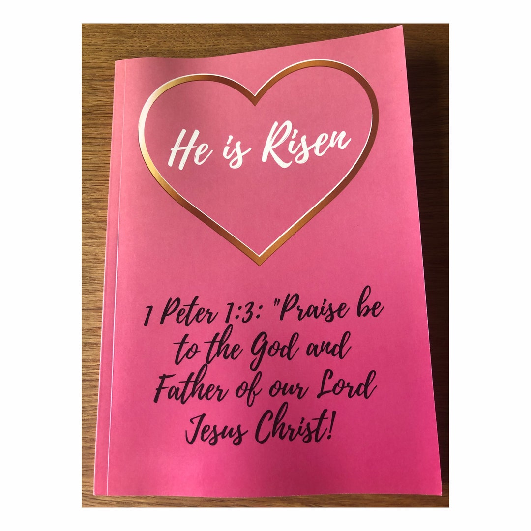 Christian Theme Notebook,prayer Journal Easter Gift, He is Risen ...