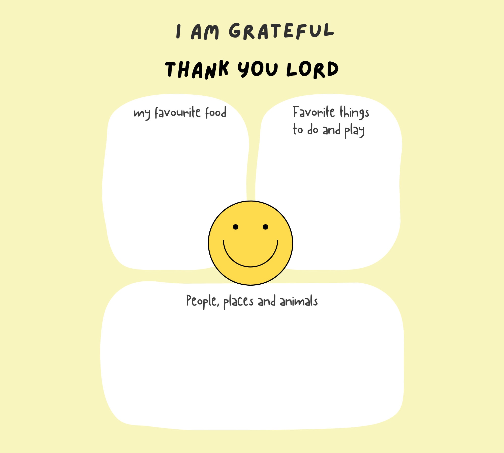 Kids Daily Gratitude Printable, Mindfulness Activity for Children for ...