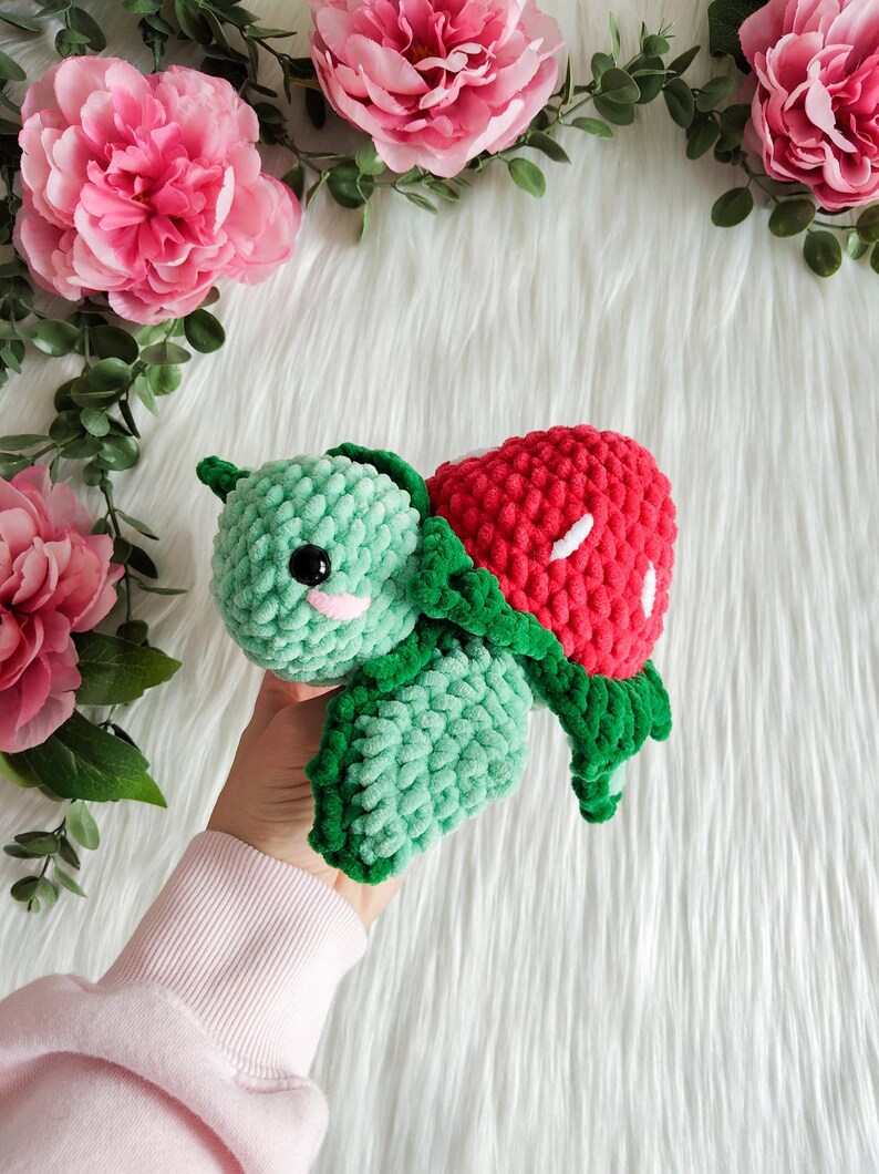 Mini Strawberry Turtle Crochet Pattern - Fruit Turtles Amigurumi ...