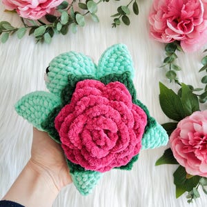 Mini Rose Turtle Crochet Pattern - Valentines Day Flowers, Advanced ...