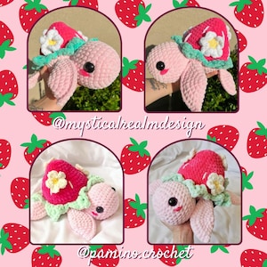 Strawberry Turtle Crochet Pattern - Amigurumi PDF, Fruit Turtles ...