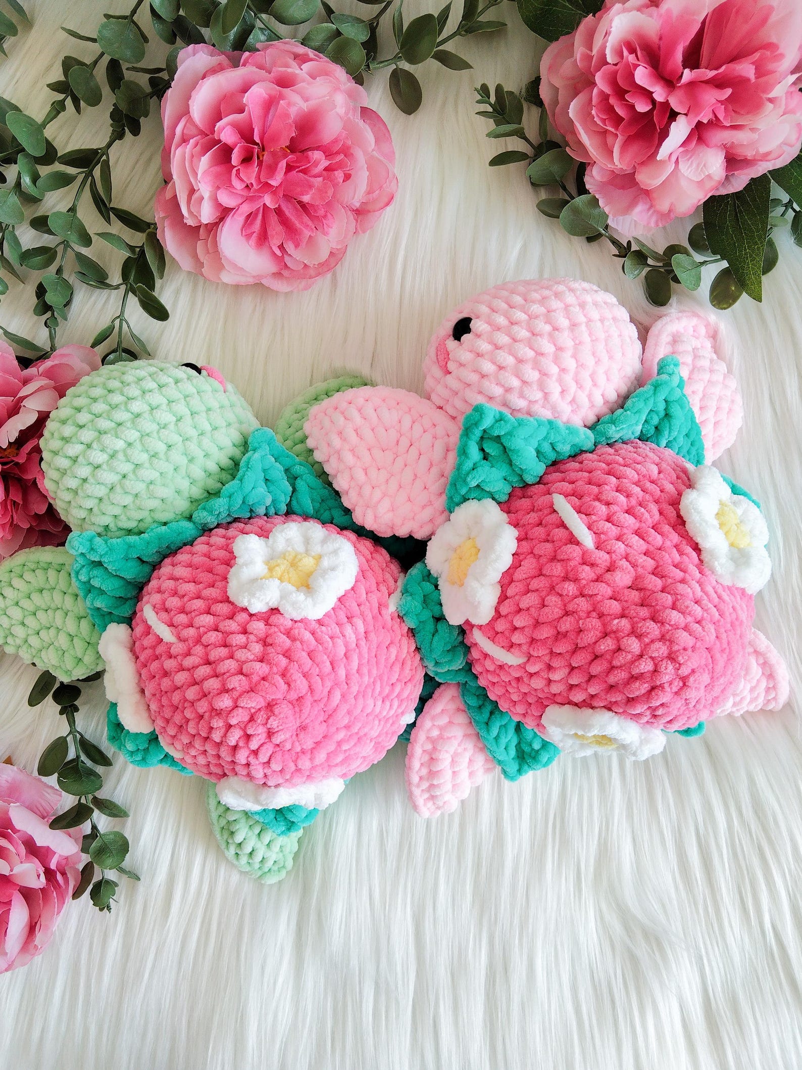 Strawberry Turtle Crochet Pattern - Amigurumi PDF, Fruit Turtles ...