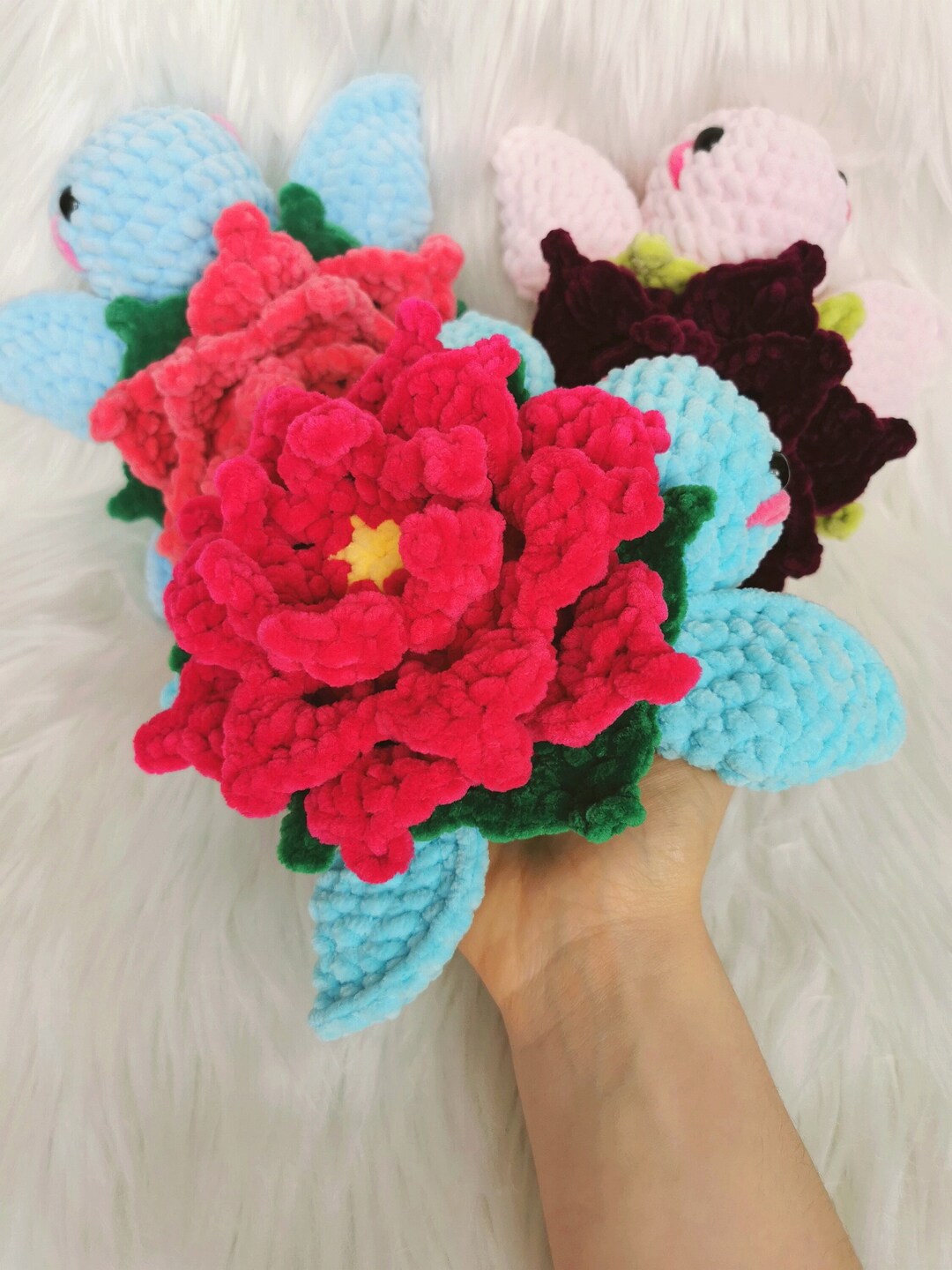 Mini Lotus Flower Turtle Plushie, Handmade Toy, Plushies for Kids ...