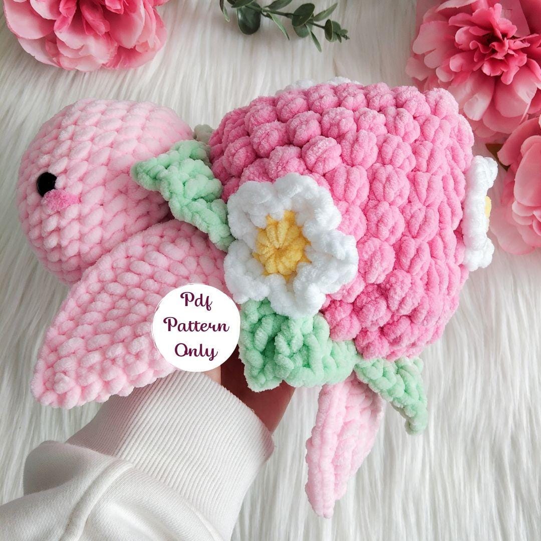Raspberry Turtle Crochet Pattern - Fruit Amigurumi Tutorial, Sea ...