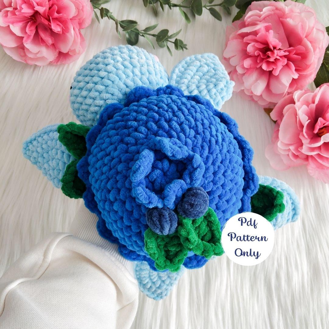 Blueberry Turtle Crochet Pattern - Amigurumi PDF, Fruit Turtles, DIY ...