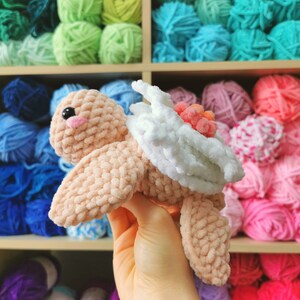 Mini Daffodil Turtle Plushie Handmade, Cute Gift Amigurumi Turtle Plush ...