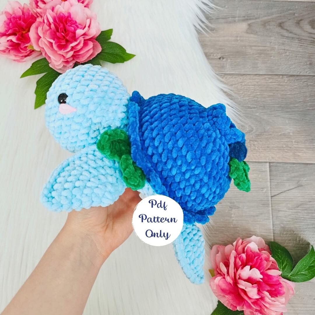 Blueberry Turtle Crochet Pattern - Amigurumi PDF, Fruit Turtles, DIY ...