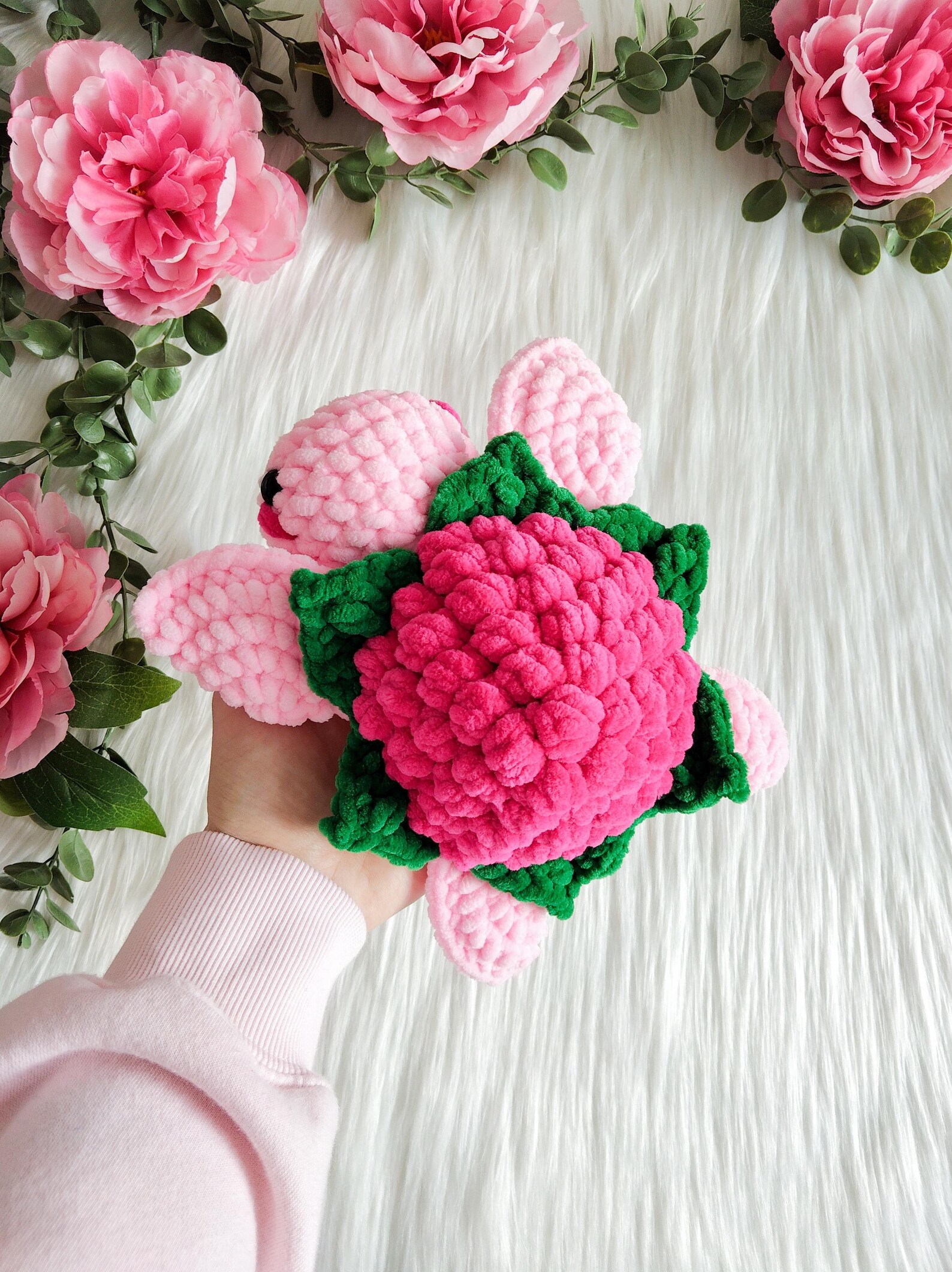 Mini Raspberry Turtle Crochet Pattern - Fruit Amigurumi Tutorial, Sea ...