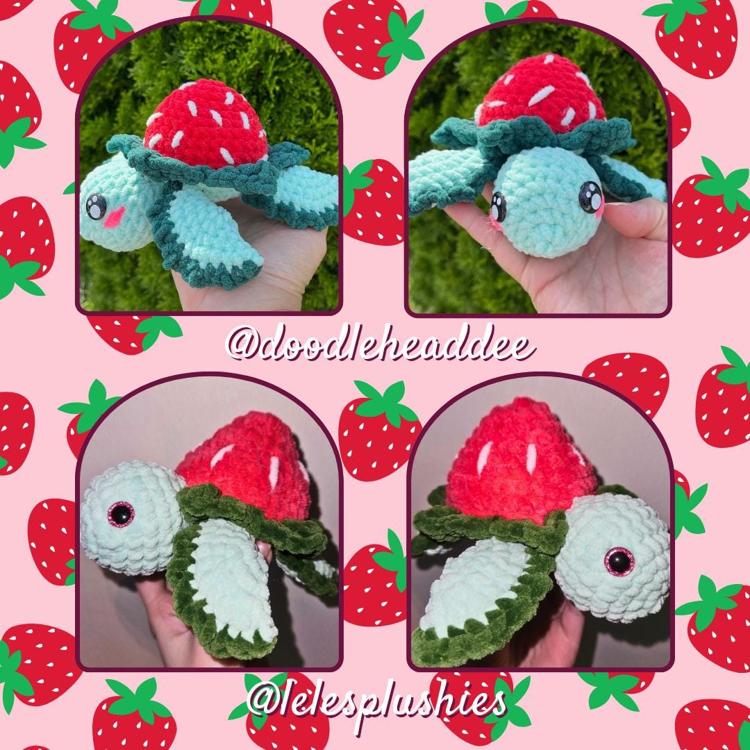 Mini Strawberry Turtle Crochet Pattern - Fruit Turtles Amigurumi ...