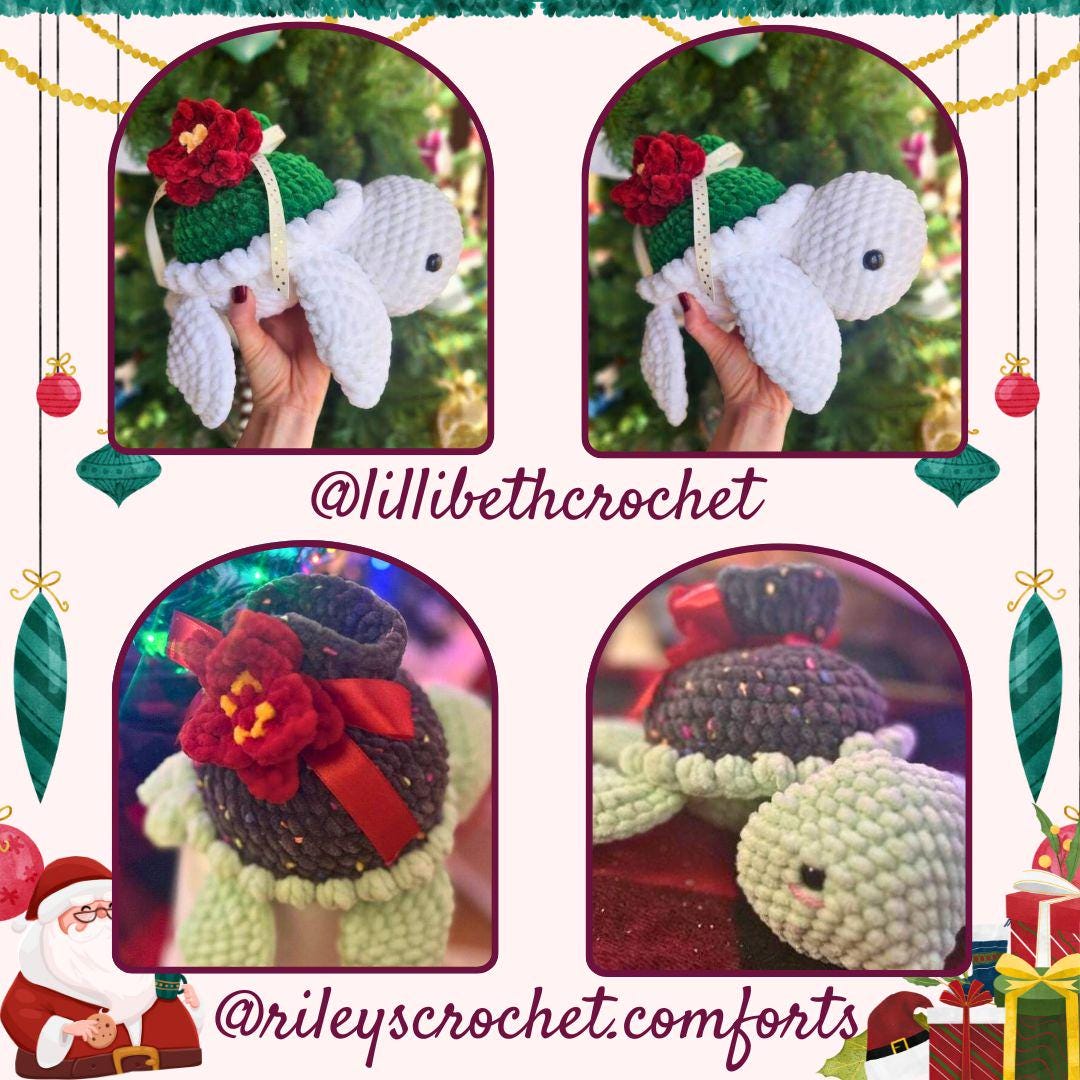 Santa's Gift Sack Turtle Crochet Pattern - Christmas Amigurumi ...