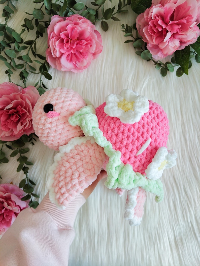 Strawberry Turtle Crochet Pattern - Amigurumi PDF, Fruit Turtles ...