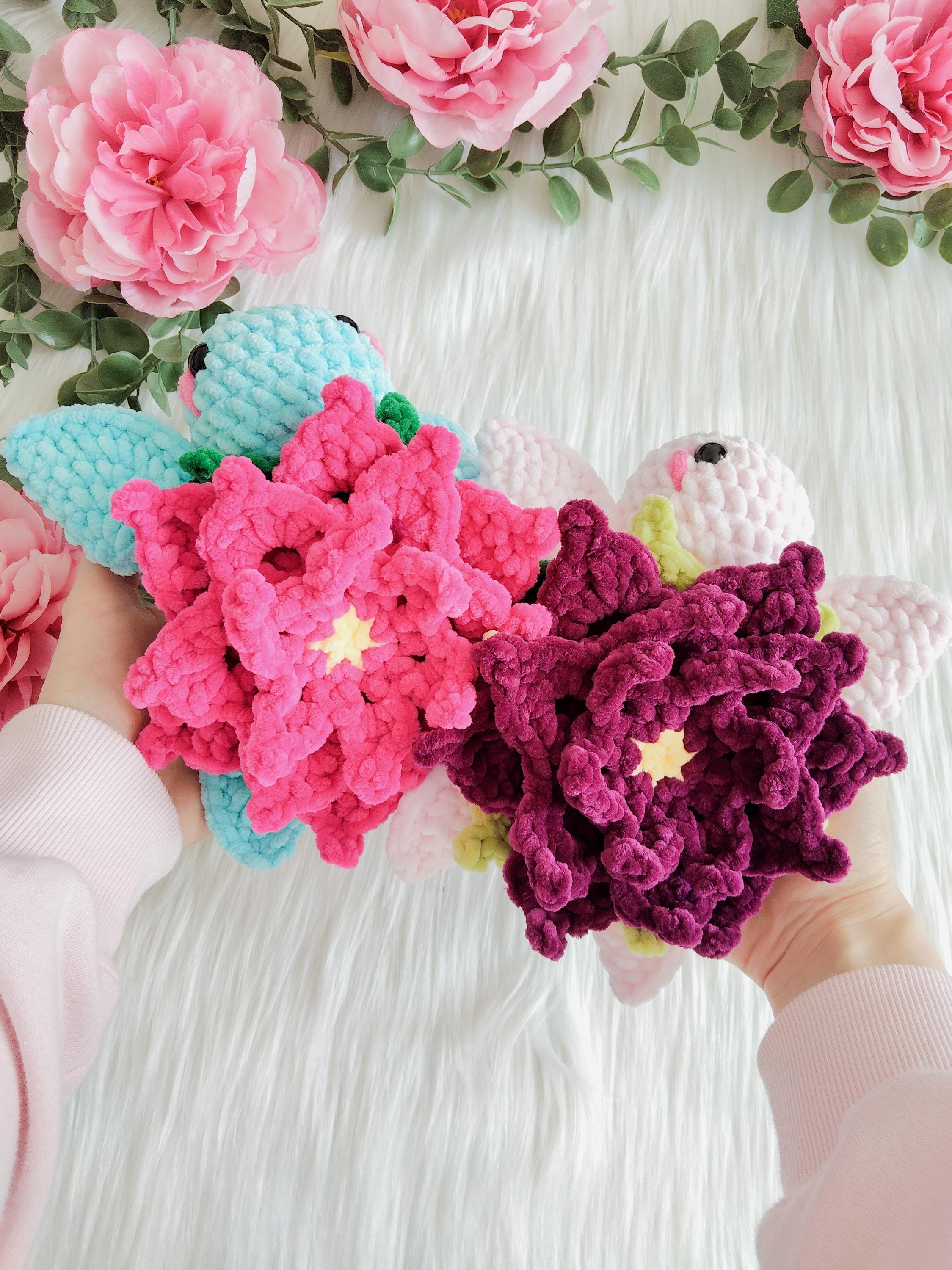 Crochet Pattern Bundle - Mini and Regular Lotus Flower Turtle, Flower ...