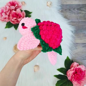 Mini Raspberry Turtle Crochet Pattern - Amigurumi PDF, Fruit Turtles ...