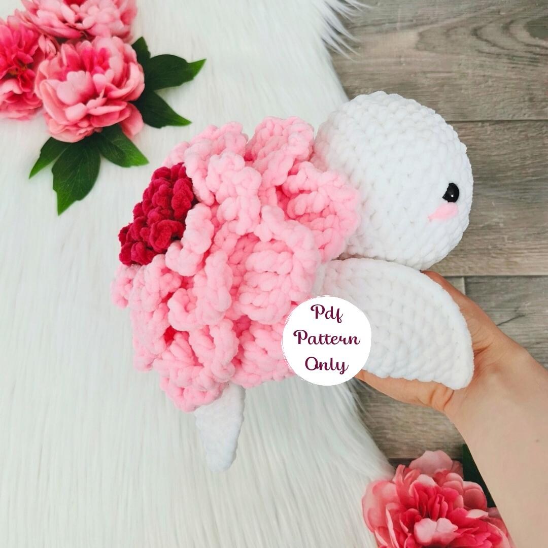 Cherry Blossom Turtle Crochet Pattern - Crochet Sakura Flowers ...