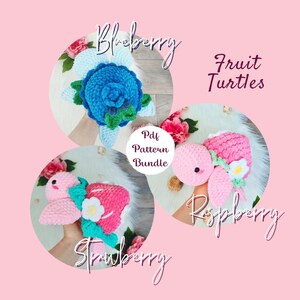 Crochet Pattern Bundle Adorable Fruit Turtles, Easy to Follow, Fun DIY ...