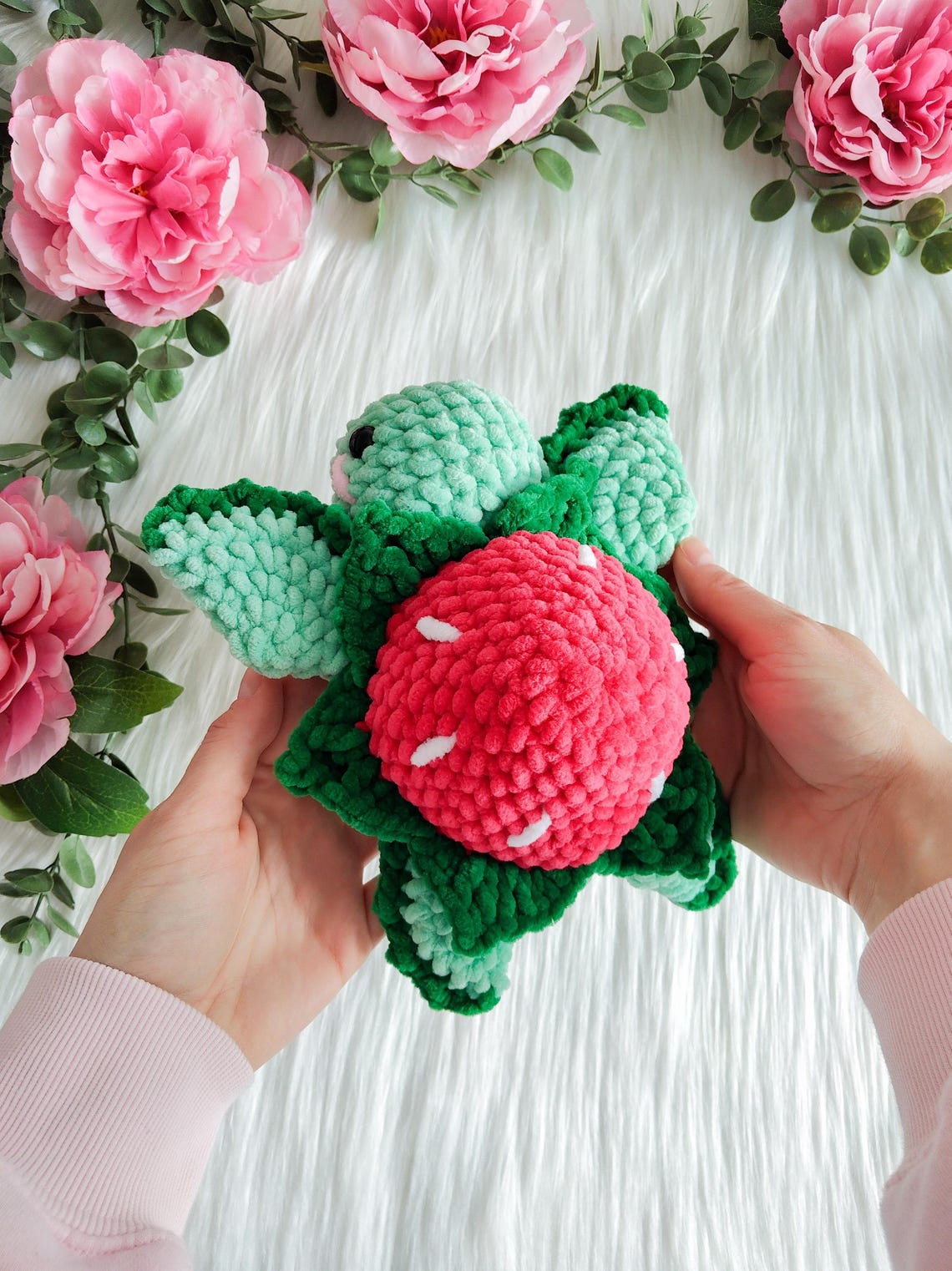 Mini Strawberry Turtle Crochet Pattern - Fruit Turtles Amigurumi ...