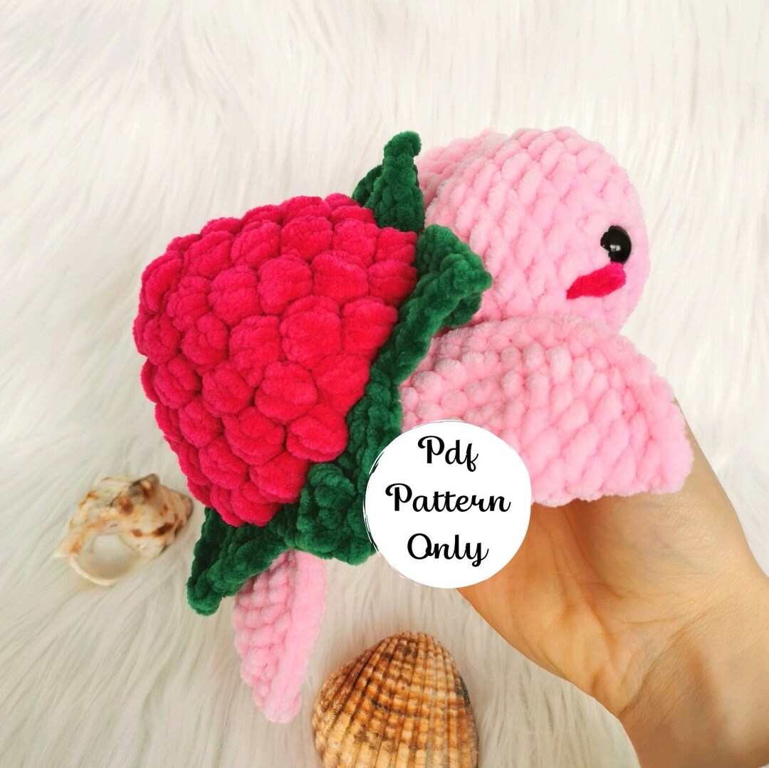 Mini Raspberry Turtle Crochet Pattern, Fruit Turtles Amigurumi Pattern ...