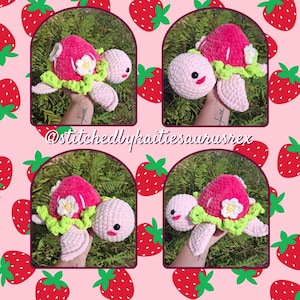 Strawberry Turtle Crochet Pattern - Amigurumi PDF, Fruit Turtles ...