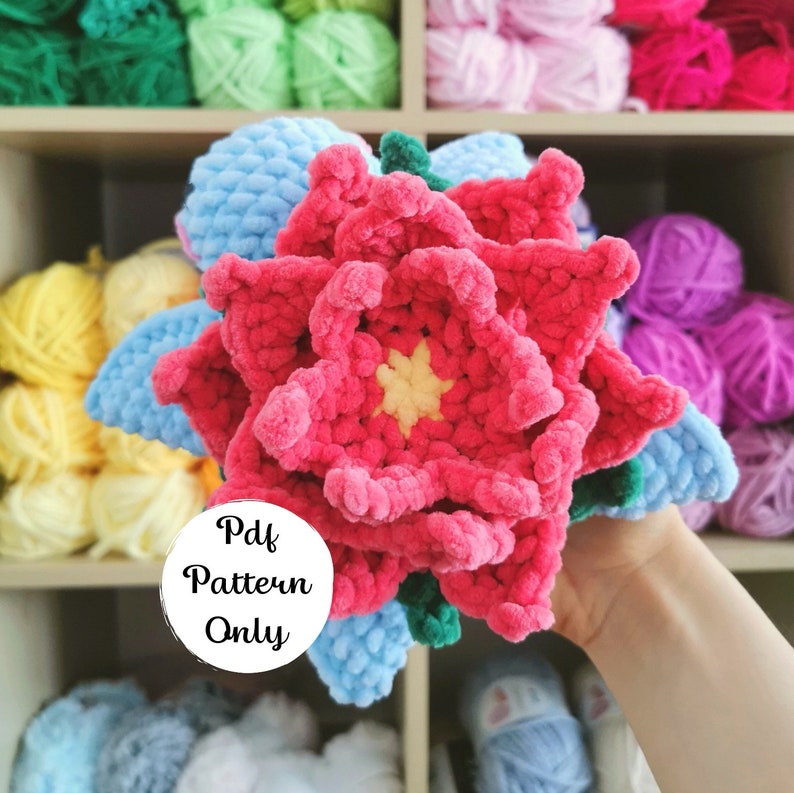 Mini Lotus Flower Turtle Crochet Pattern, Cute Happy Turtle Plush ...