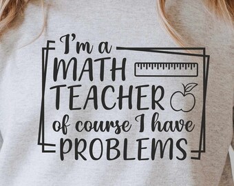 Math Teacher Svg - Etsy
