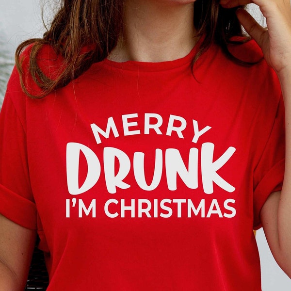 Christmas Drunk Svg - Etsy