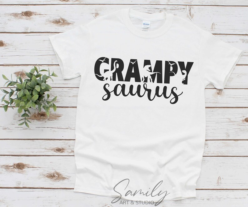 Grampy Saurus Svg T-rex Dinosaur Svg Grandfather Svg Dino - Etsy