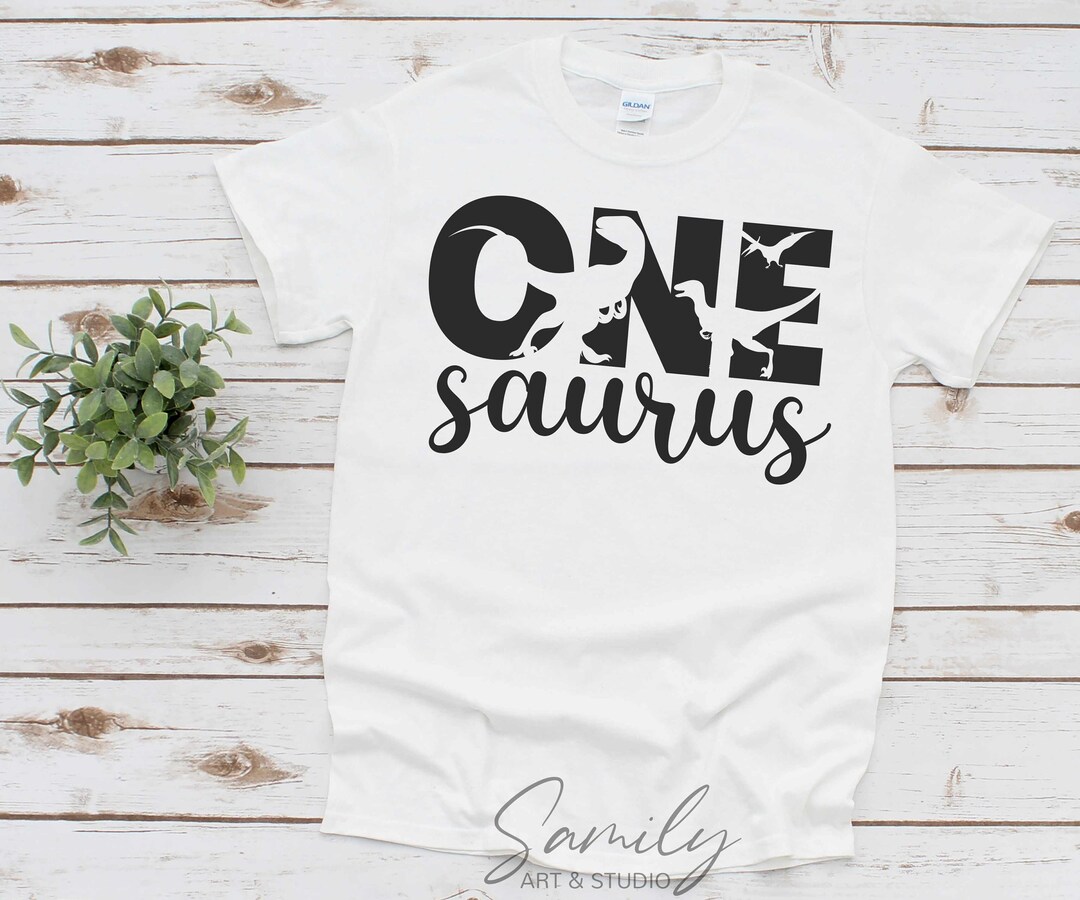 One Saurus Svg, First Birthday Svg, Birthday Dinosaur Svg, Cut File for ...