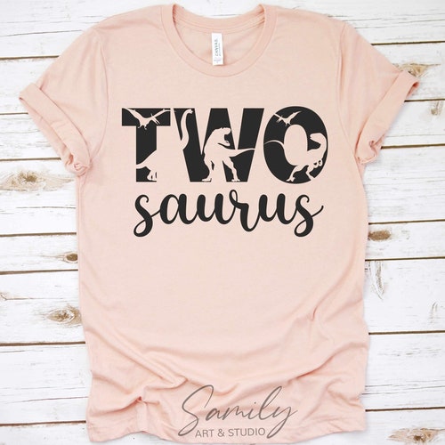 Two A Saurus Svg File DXF Silhouette Print Vinyl Cricut - Etsy