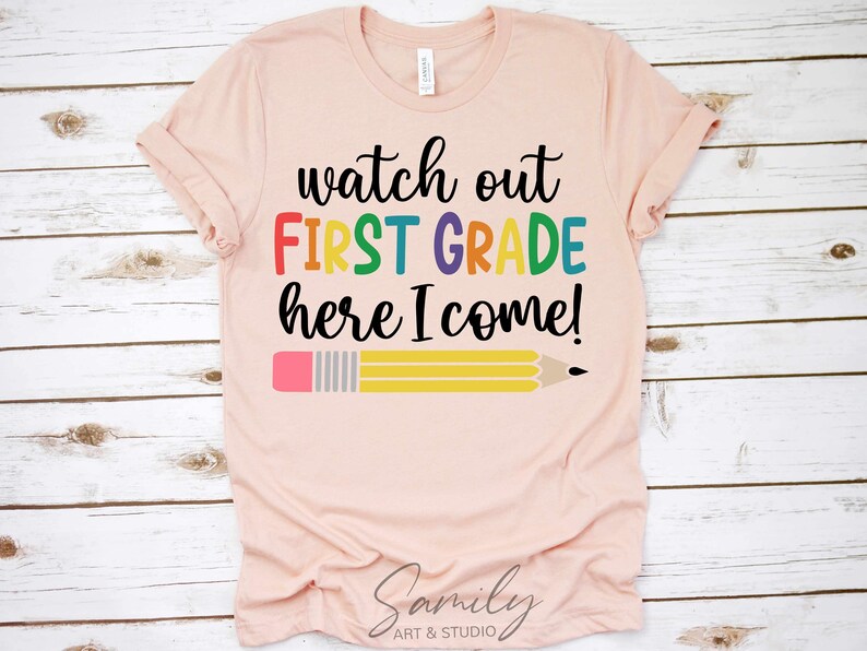 Watch Out First Grade Here I Come Svg First Day of School - Etsy