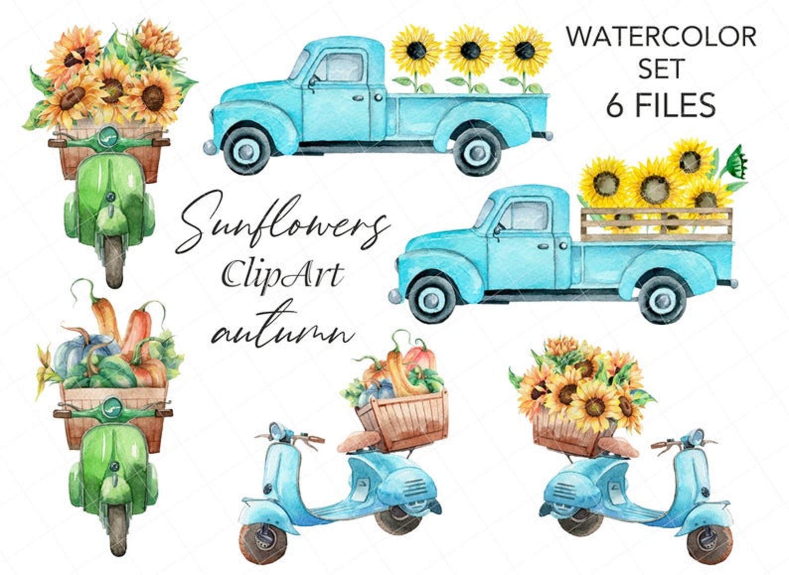 Floral Clipart Mega Bundle Watercolor Flower Clipart Blush - Etsy