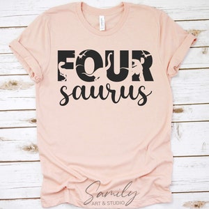Four Saurus Svg, Four Birthday Svg, Birthday Dinosaur Svg, Cut File for ...