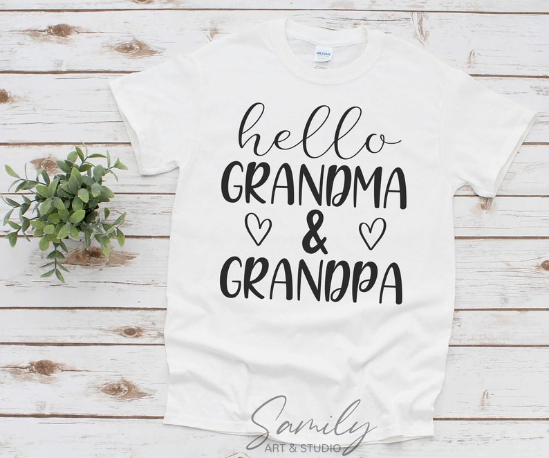 Hello Grandma and Grandpa Svg Pregnancy Announcement Svg | Etsy