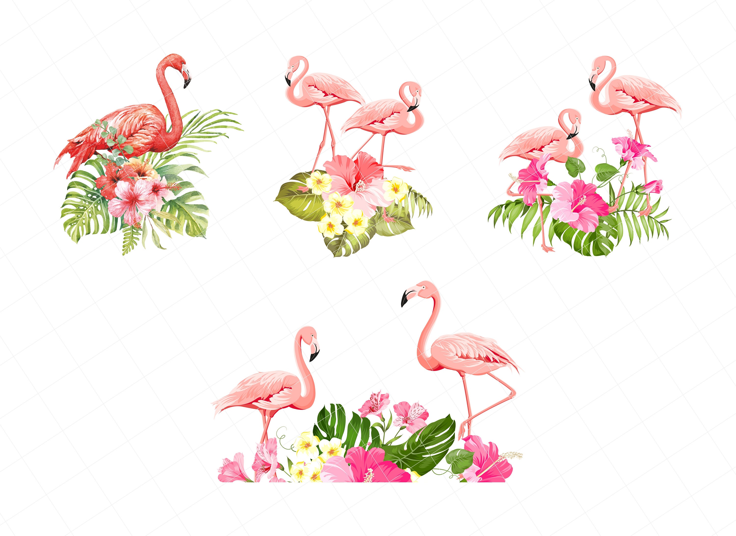15 Flamingo clipart tropical flamingo clipart cute flamingo | Etsy