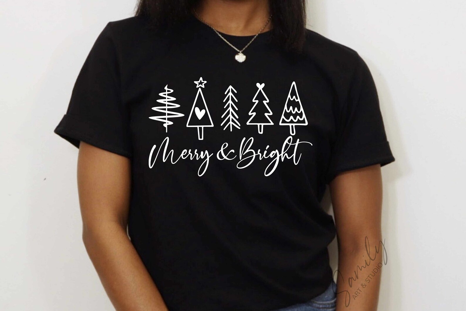 Merry and Bright Christmas Tree Svg Christmas Svg Christmas - Etsy
