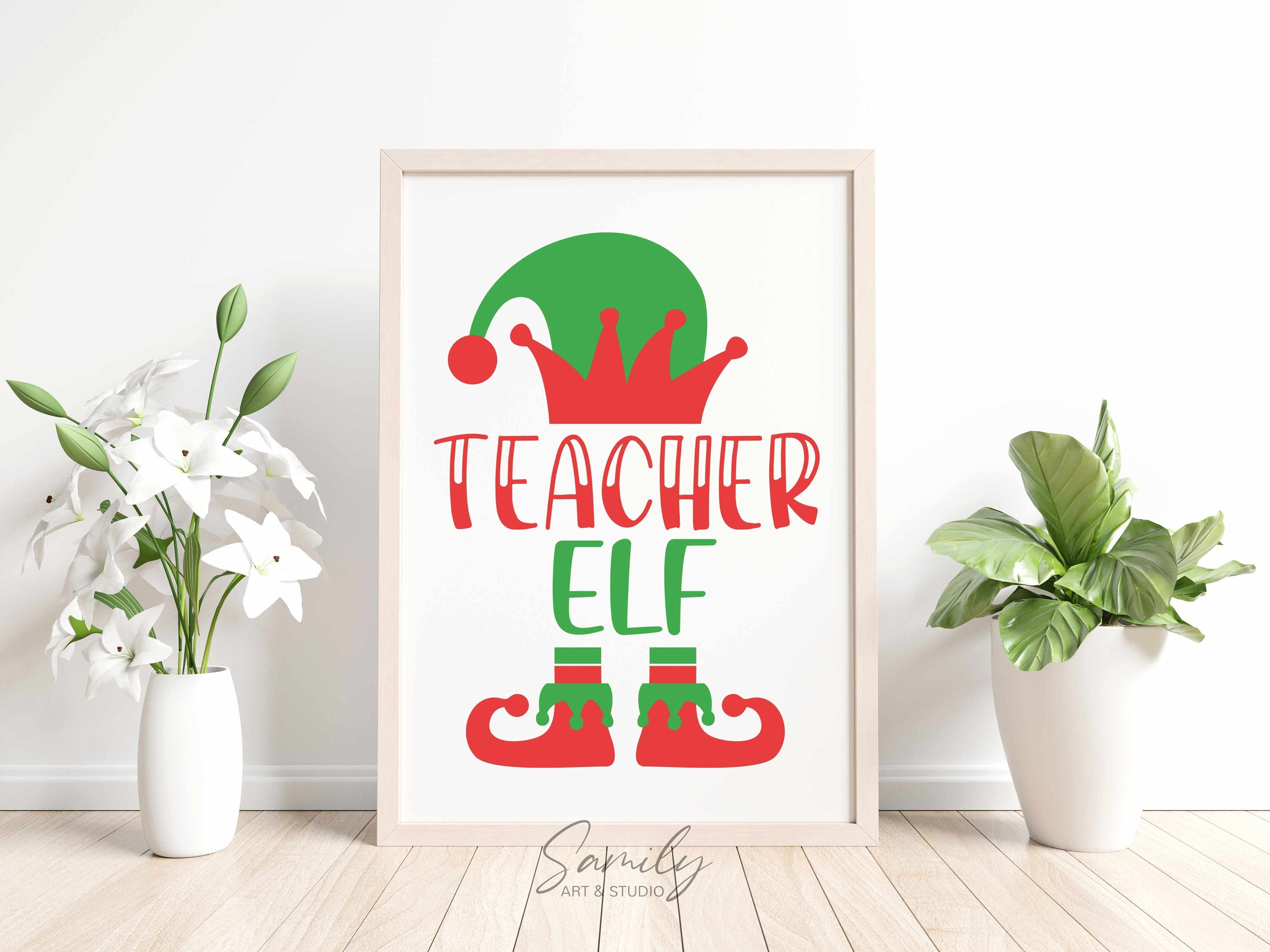 Juf Elf Svg Kerst Svg Juf svg Kerst SVG Lerarenelftal svg | Etsy België