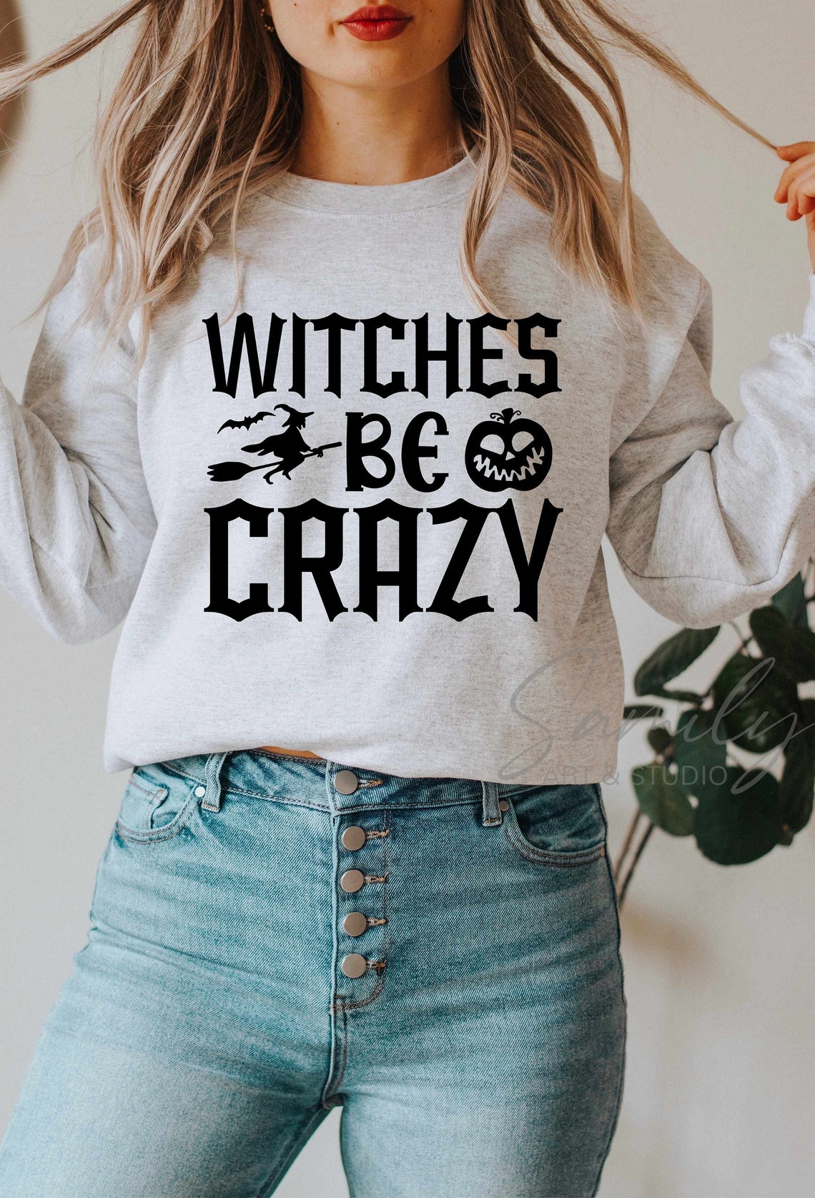 Witches Be Crazy Svg Halloween Svg Halloween Door Sign SVG - Etsy