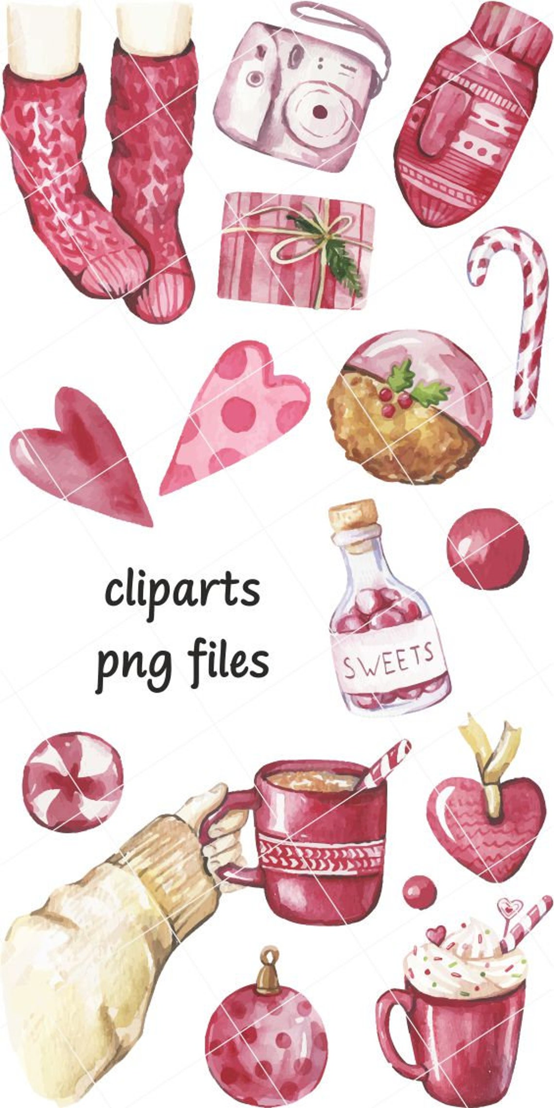 Valentine Clipart Winter Clipart Heart Clipart Valentine - Etsy