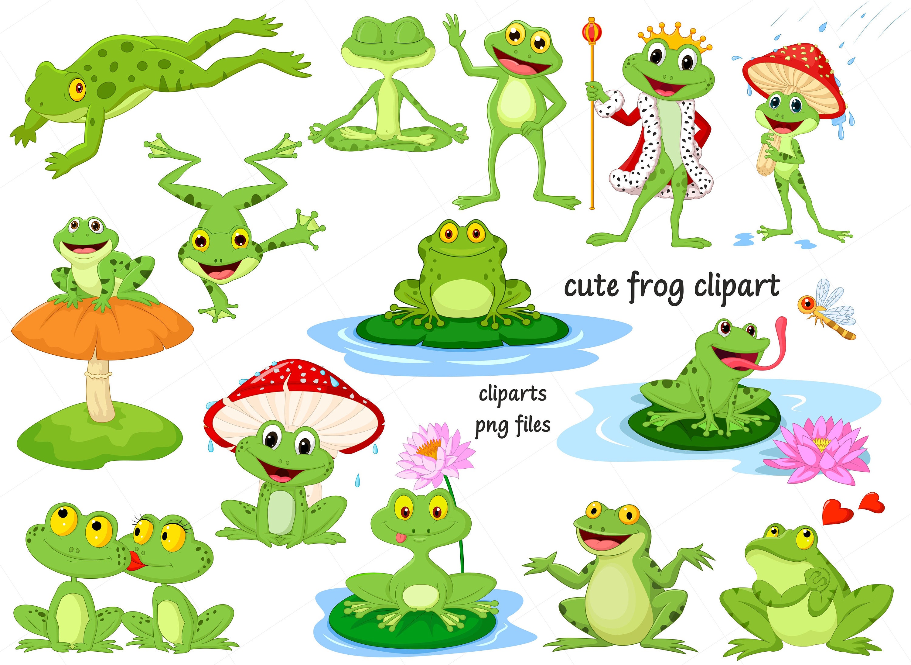 Cute Frog Prince Clipart