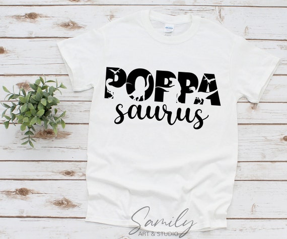 Poppa Saurus Svg Grandpa Saurus Svg T-rex Dinosaur Svg - Etsy