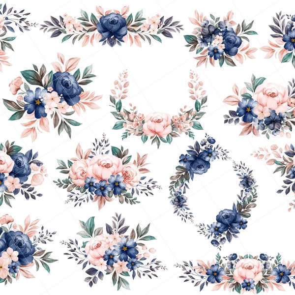 Flower Clipart - Etsy
