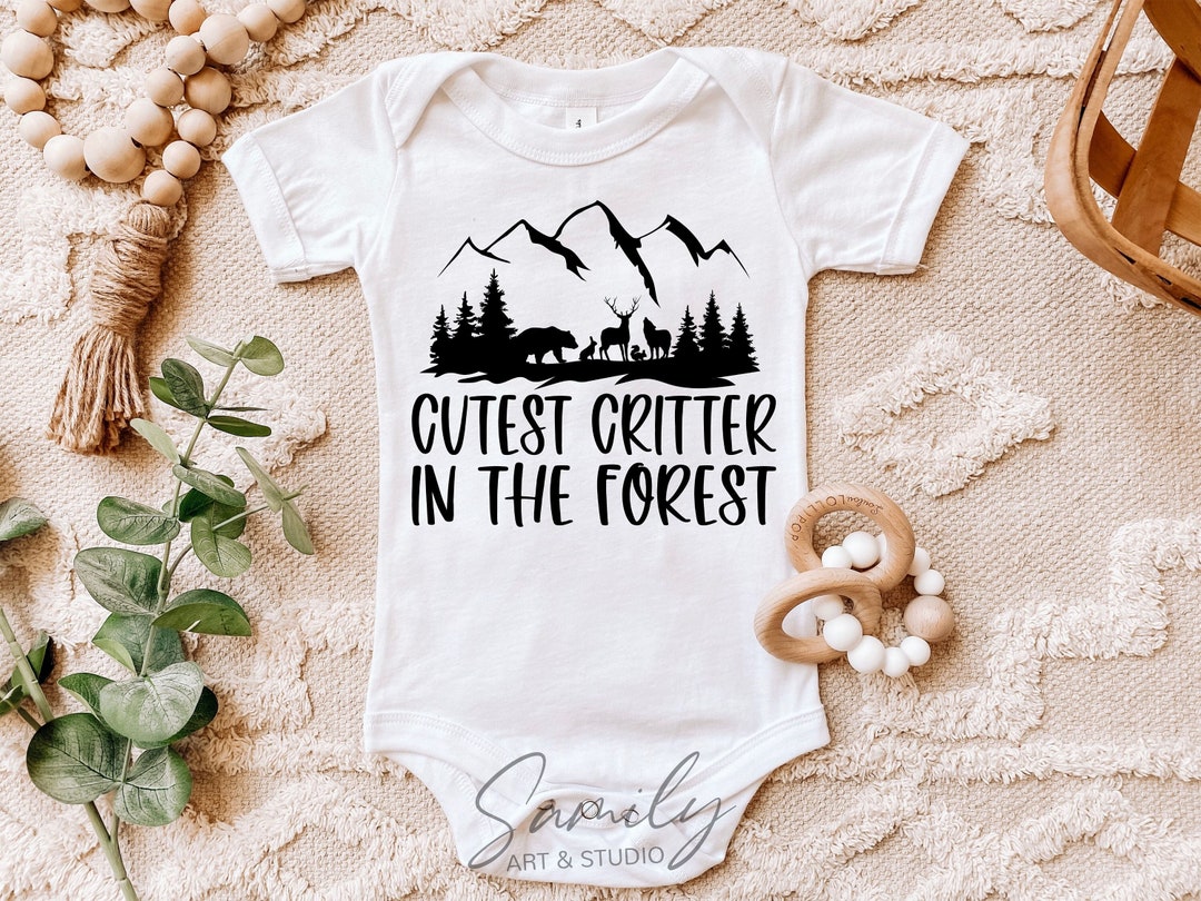 Cutest Critter in the Forest Svg, Baby Onsie Svg, Baby Bodysuit SVG ...