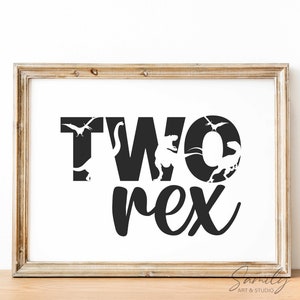 Two Rex Svg, Two Rex Birthday Svg, Two T Rex Svg, Two Saurus Svg ...