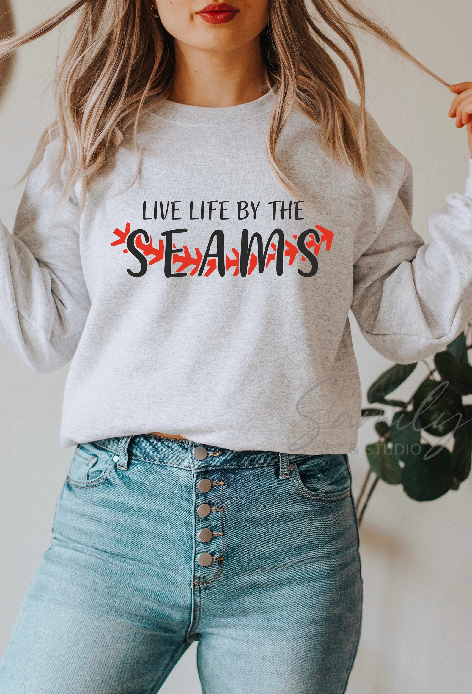 Live Life by the Seams Svg Baseball Svg Baseball Mom Svg - Etsy