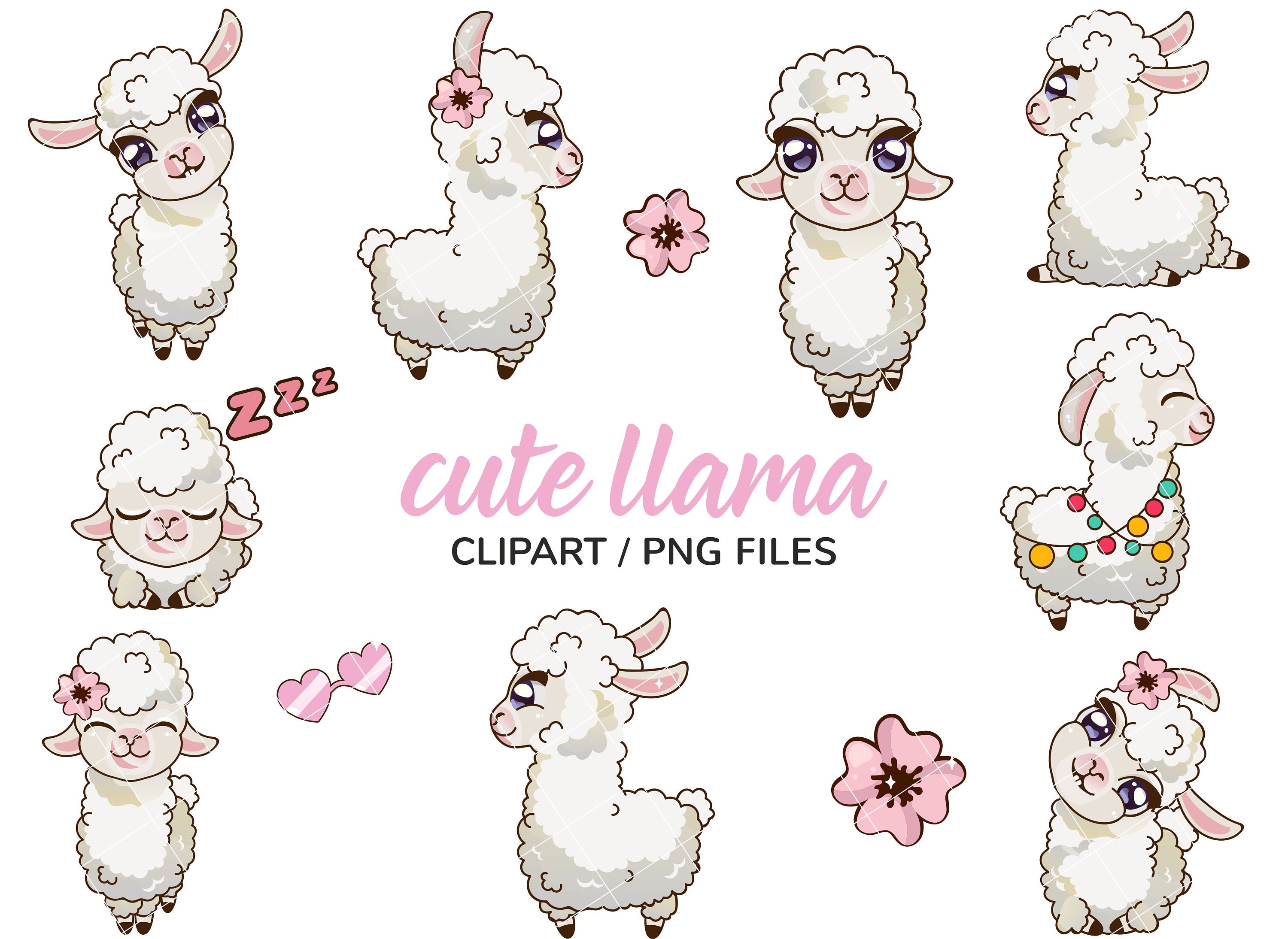 Baby Llama Clipart