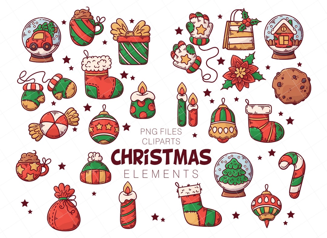 Christmas Elements, Png Files, Christmas Clipart, Christmas Png ...