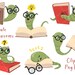 Cute Bookworms Clipart, Cartoon Library Worms Clipart, Bookworms Clip ...