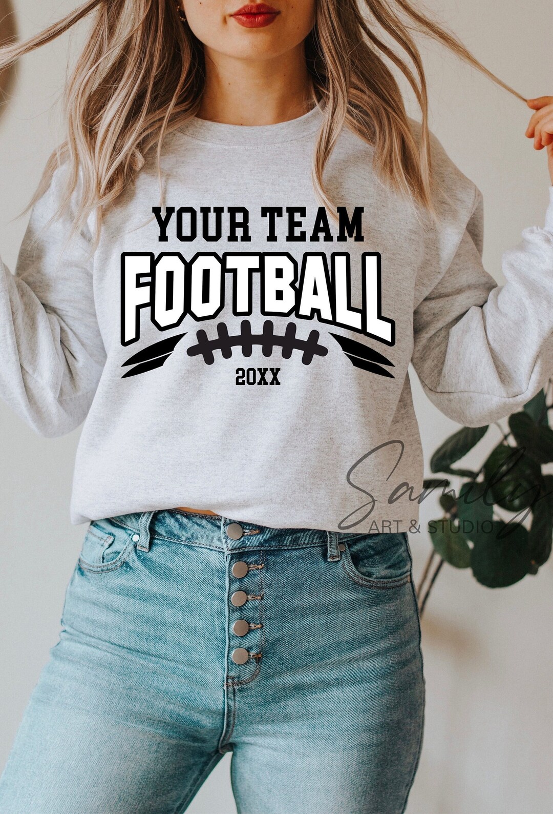 Your Team Football SVG, Custom Football Svg, Football Template Svg ...