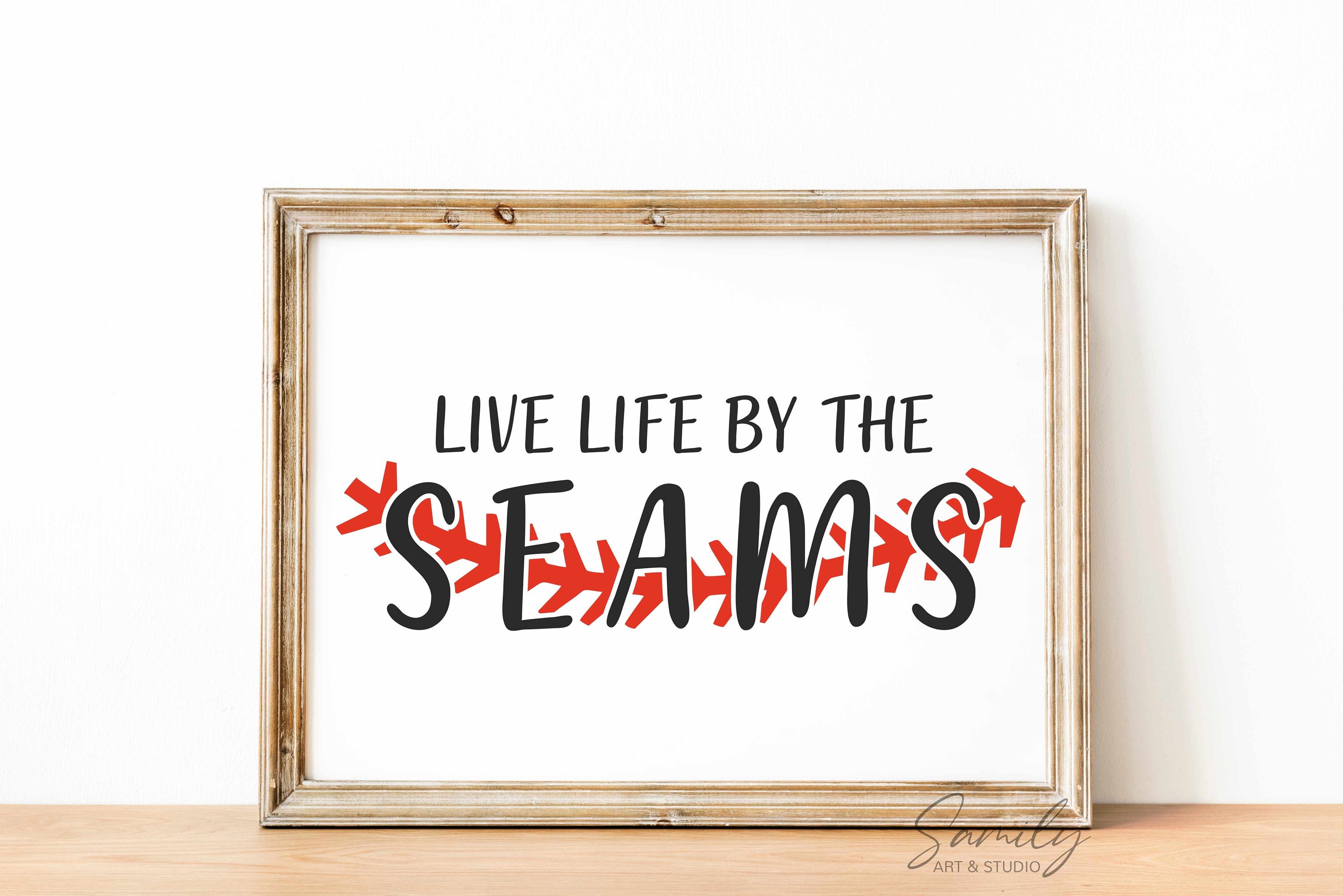 Live Life by the Seams Svg Baseball Svg Baseball Mom Svg - Etsy UK