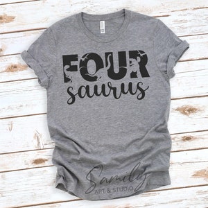 Four Saurus Svg, Four Birthday Svg, Birthday Dinosaur Svg, Cut File for ...